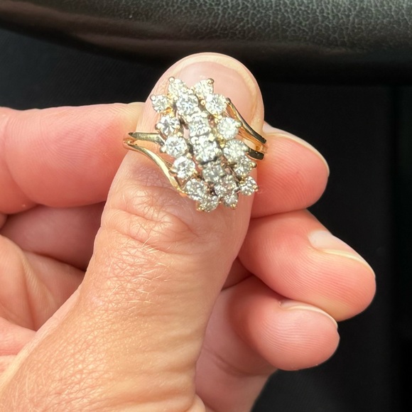 Jewelry | Diamond Waterfall Ring 14k Gold | Poshmark